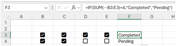 Checkboxes and completed? - Microsoft Q&A