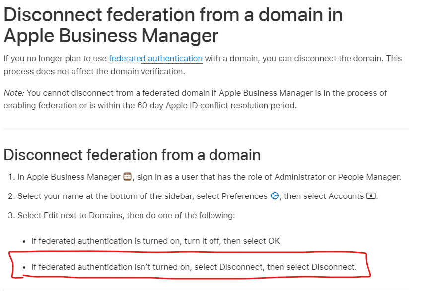 how to revert the attempted federation in ABM portal - Microsoft Q&A