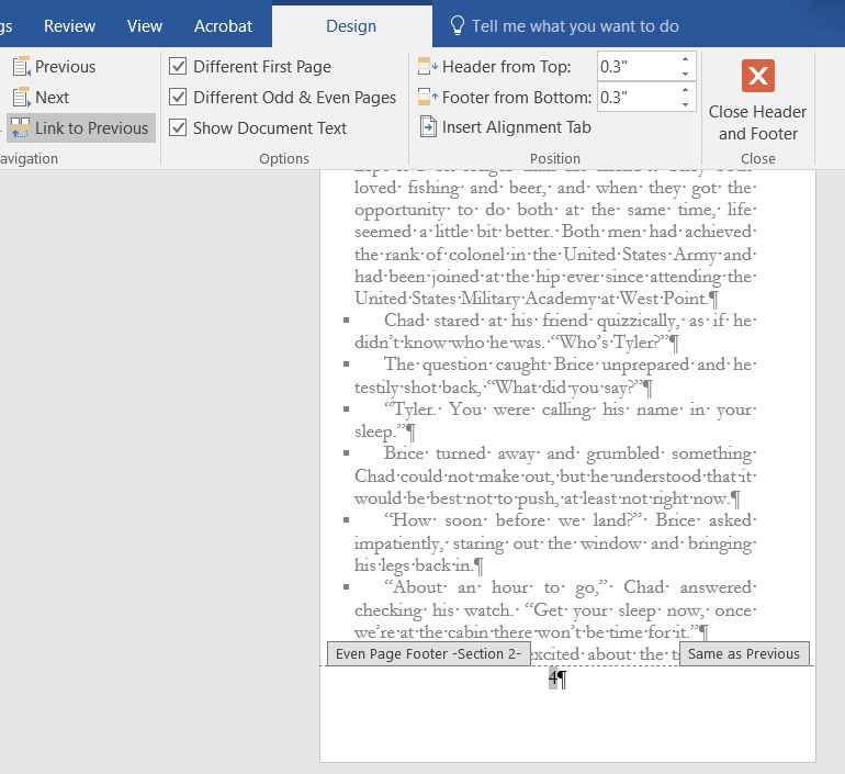 Footers Are At Different Positions From the Bottom of the Page ...