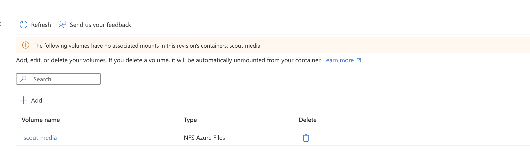 Cannot mount NFS Volume in Container Apps - Microsoft Q&A