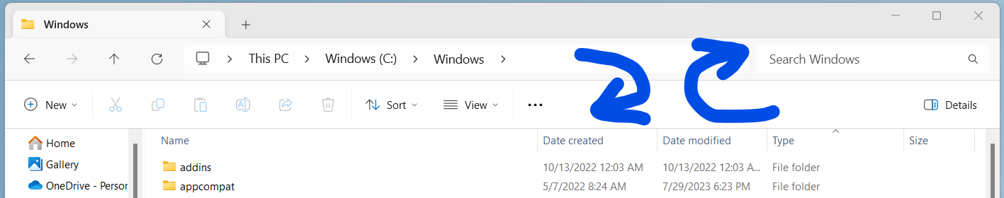 win 11 how to switch the place of the address bar and shortcut menu ...
