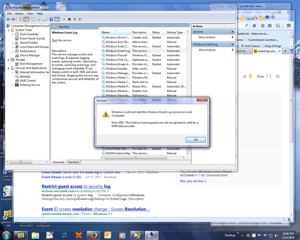 task scheduler empty eventlog will not start and routing remote has ...