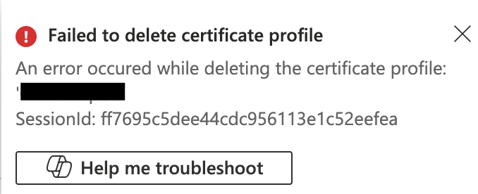 Artifact Signing Account Profile - Certificate Profile - Status ...