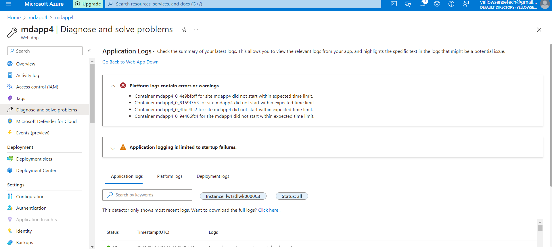 No reason given for why the Azure app is not getting deployed from Github - Microsoft Q&A