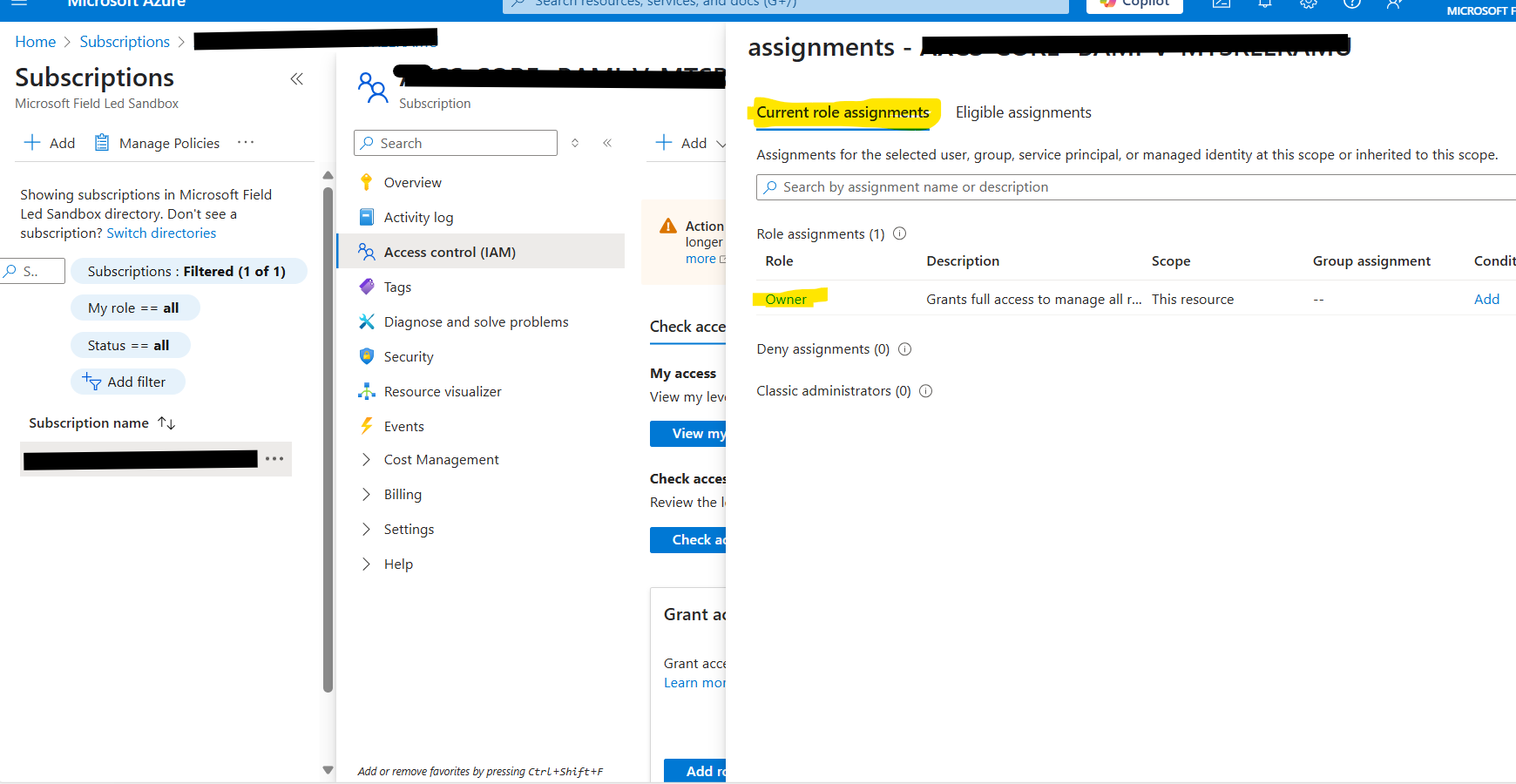 Don't have permissions to create resource groups but I'm the only admin - Microsoft Q&A