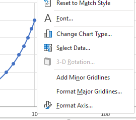 Logarithmic scale in Excel with major scale less than 10 - Microsoft Q&A