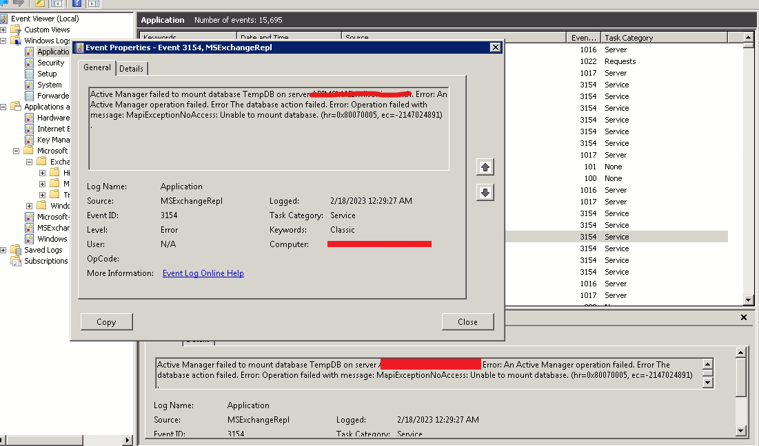 All Exchange 2010 databases are dismounted after Installing Exchange 2016 coexist 2010 ...