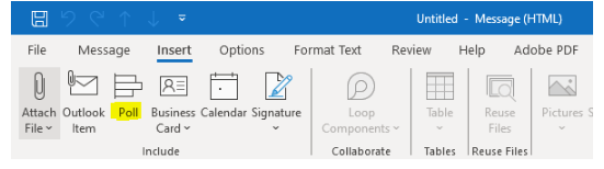 USING POLL IN OUTLOOK 365 - Microsoft Q&A