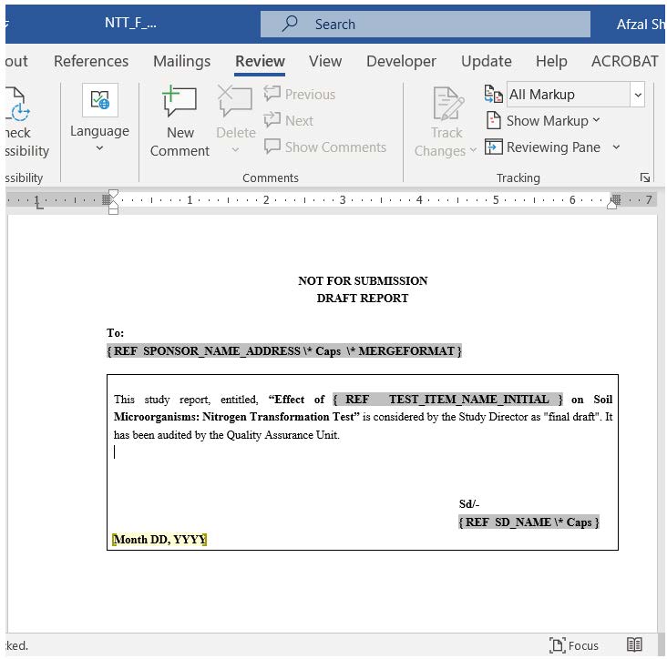 Word field update - Microsoft Q&A