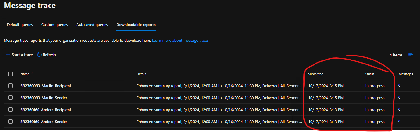 Microsoft Exchange - Message Trace - Microsoft Q&A