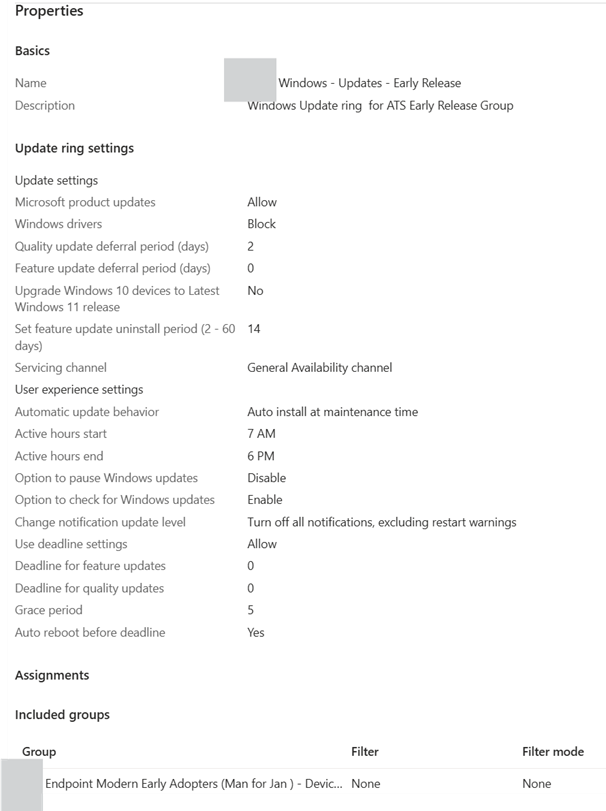Devices Not getting Windows Update from Configured Update Ring ...
