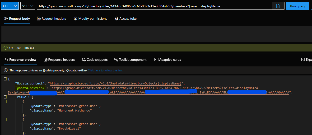 What is the default and maximum page size for Directory Role APIs ...