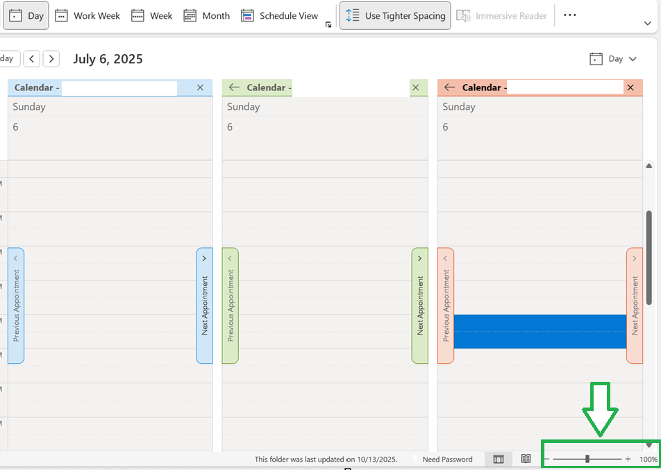 How to zoom OUT of the calendar in new outlook - Microsoft Q&A