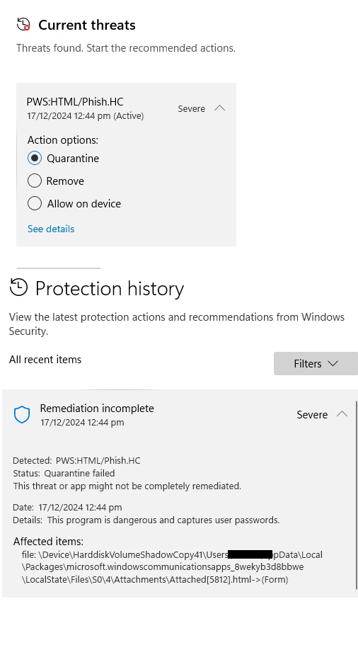 How to fix "pws:html/phish.hc" on Windows on my Windows 11 pro PC ...