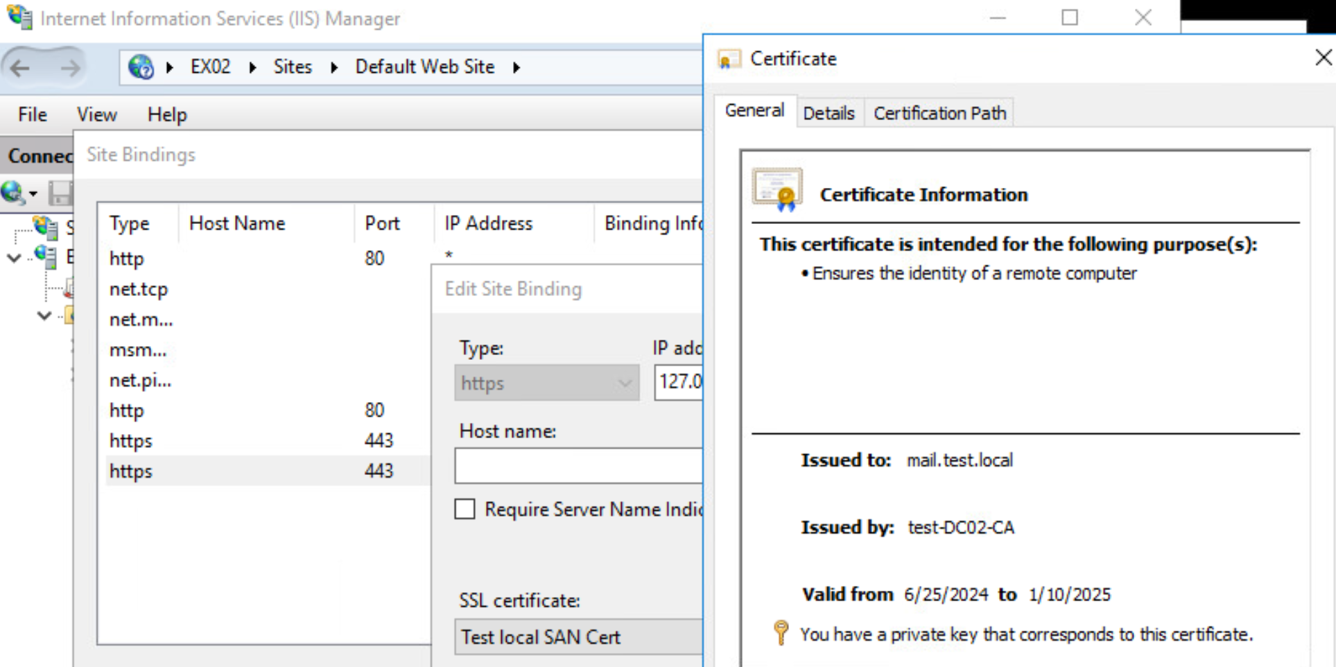 Certificate problem - Microsoft Q&A