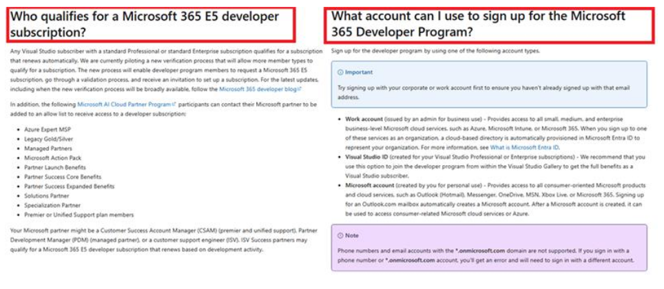 Microsoft 365 Developer Program: Qualification - Microsoft Q&A