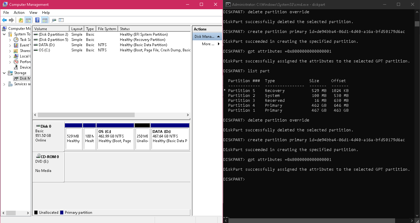 how to solve merging partition - Microsoft Q&A