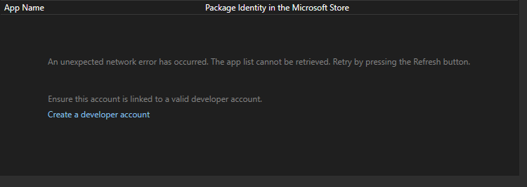 Visual studio not loading my store listings - Microsoft Q&A Visual studio not loading my store listings - Microsoft Q&A