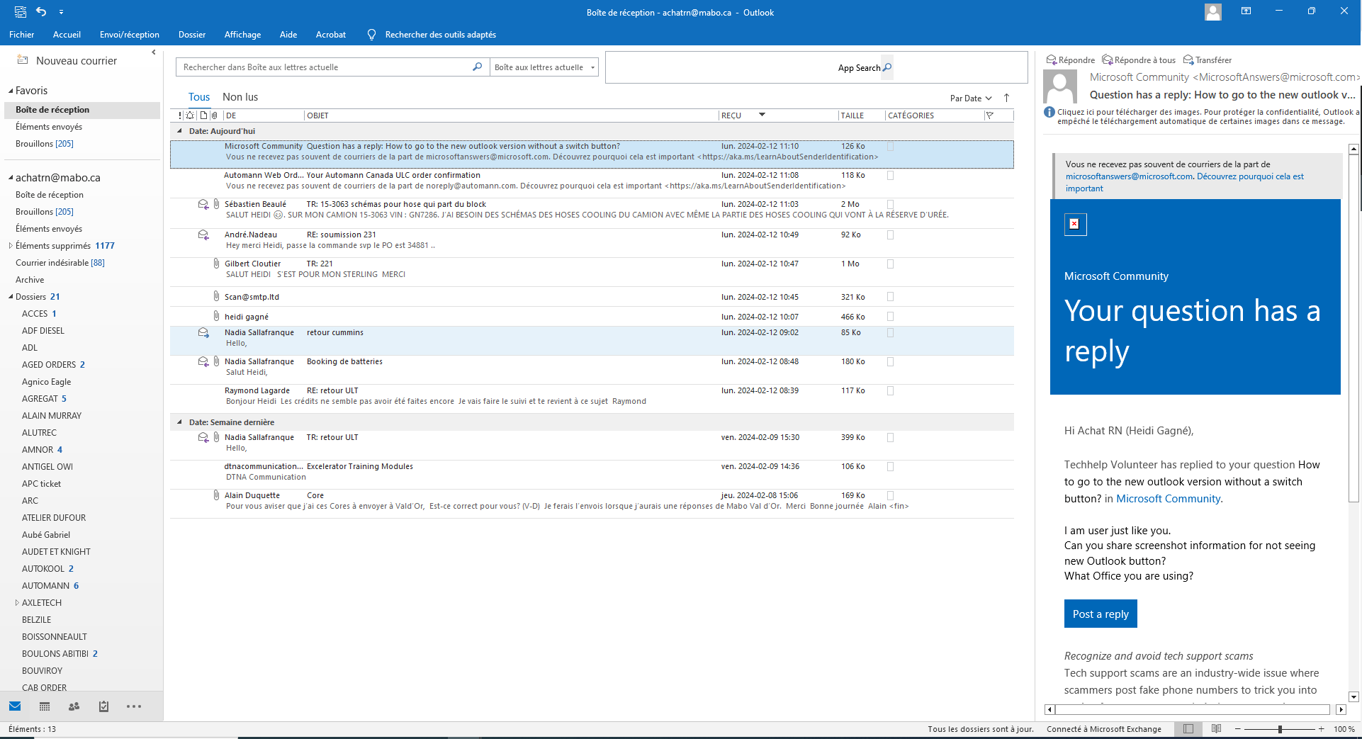 How to go to the new outlook version without a switch button ...