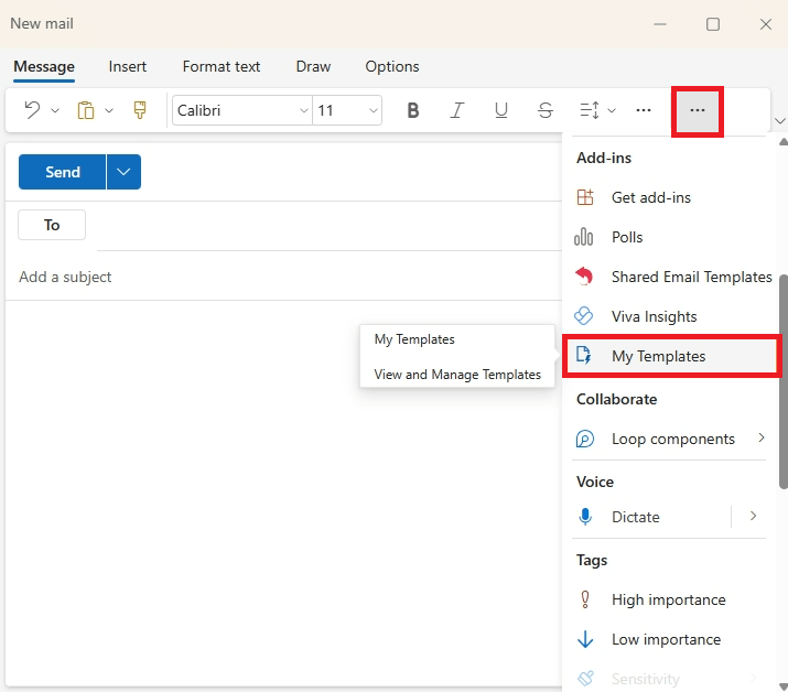 how do you create a template on the new outlook? - Microsoft Q&A