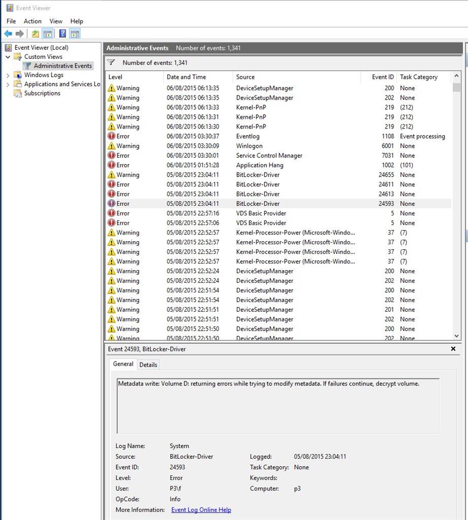 Micro SDHC Bitlocker protected, problems using it with Surface PRO 3 ...