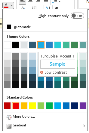 Changing a text color to a specific one - Microsoft Q&A