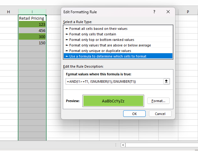 Highlighting multiple cells based on values - Microsoft Q&A