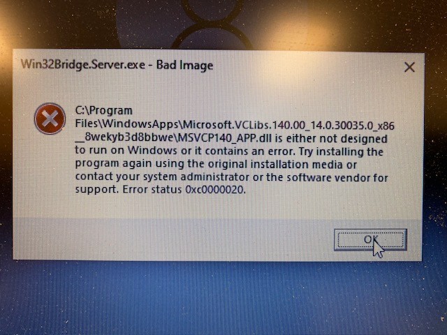 Error Message Assistance Needed - Microsoft Q&A