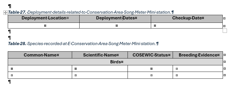 Spacing Between Table Captions and their Tables - Microsoft Q&A