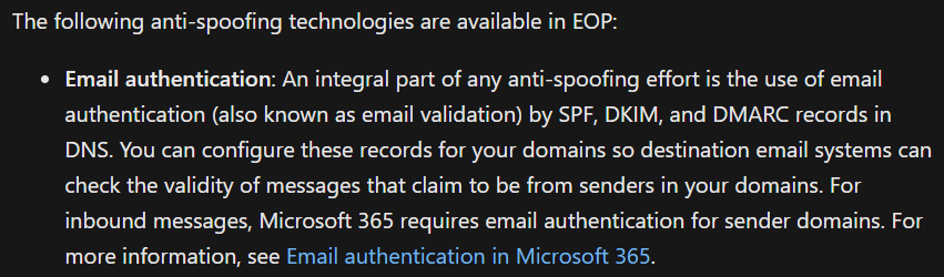 Spf Dkim Dmarc Checking Incoming Mail Microsoft Qanda 