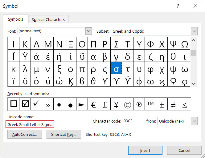 Word 2016 Symbol Unicode Name Error: Greek Letter "Stigma" - Microsoft Q&A