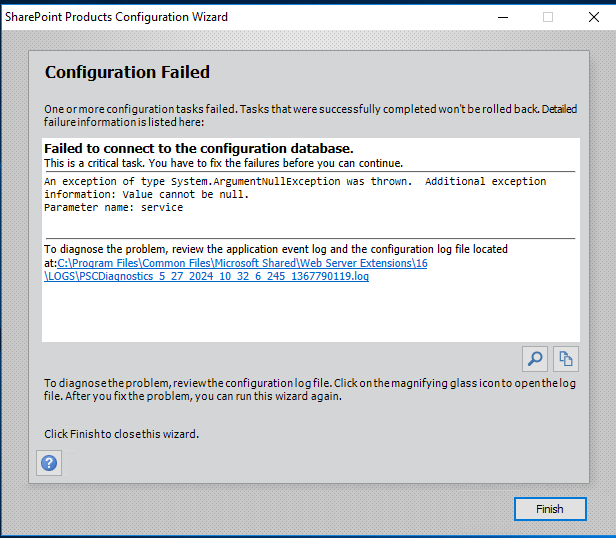 While Installing Sharepoint Onpremises On My Application Server I Am Facing A Configuration