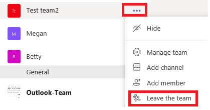 how do i leave a team in microsoft teams? - Microsoft Q&A