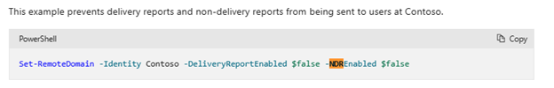 Exchange online stop sending delivery report - Microsoft Q&A