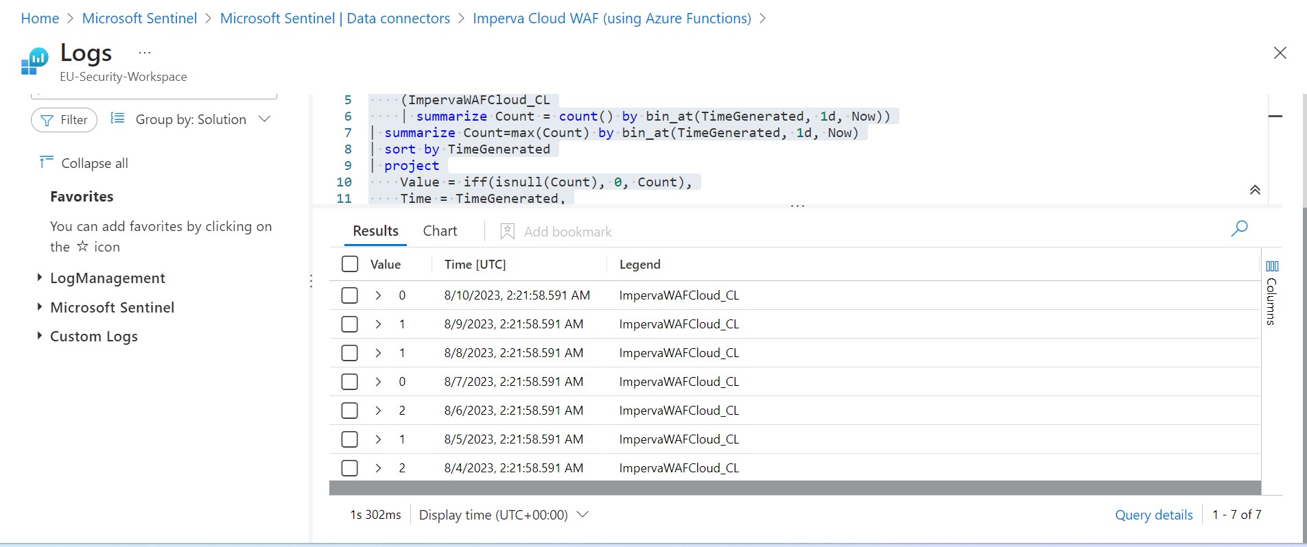 imperva log for azure sentinel - Microsoft Q&A