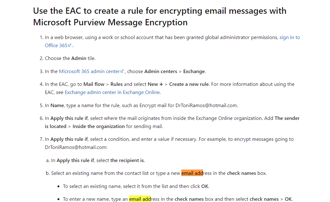 How to encrypt messages when sending it to specific domain by outlook ...