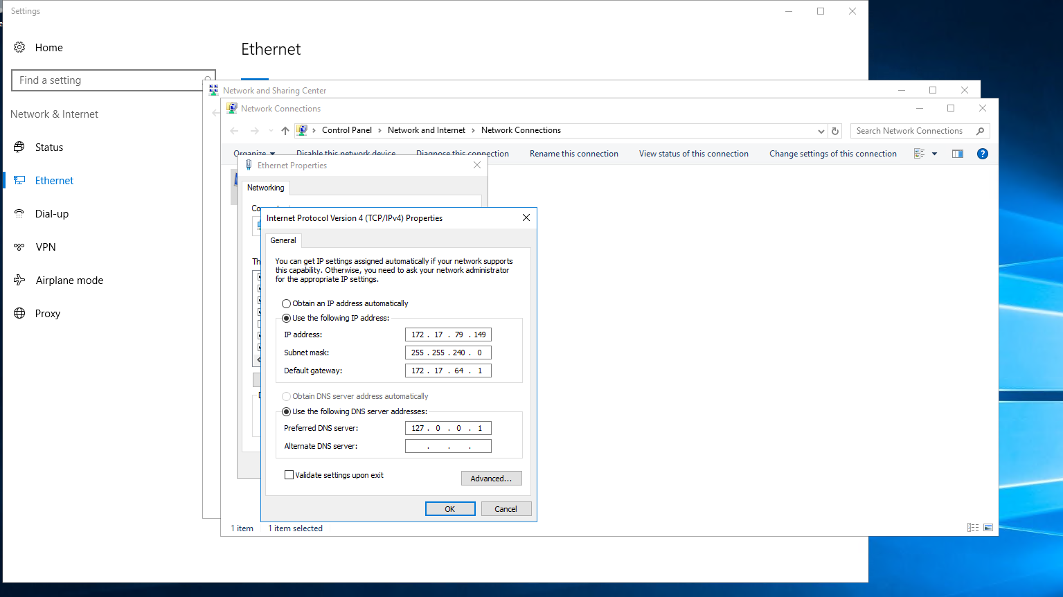 Windows 2016 server not getting internet connection after configuring ...
