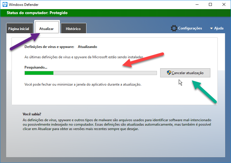 Atualização automática do Windows Defender - Microsoft Q&A