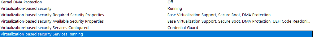 Credential Guard Service Not Running but Enabled - Microsoft Q&A
