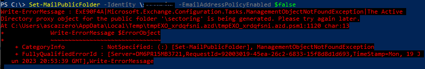 Public folder : Can't disable Mail-enable feature - Microsoft Q&A