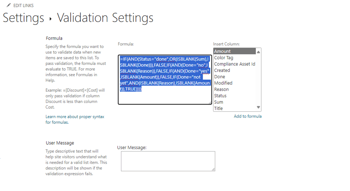 SharePoint List Validation - Microsoft Q&A