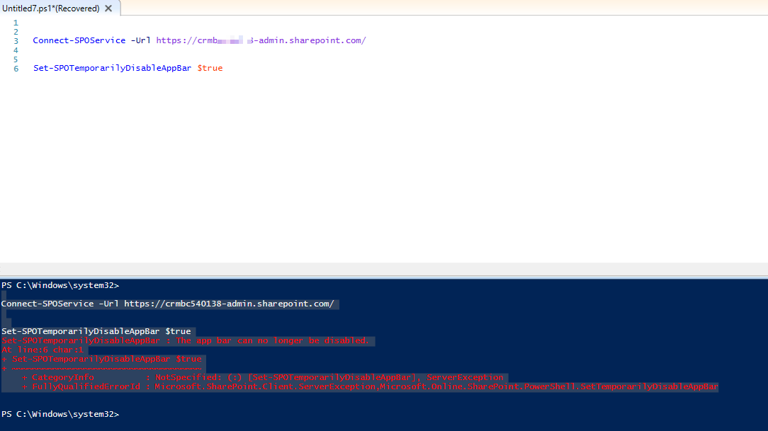 How to hide the left app navigation bar in sharepoint using PowerShell ? - Microsoft Q&A