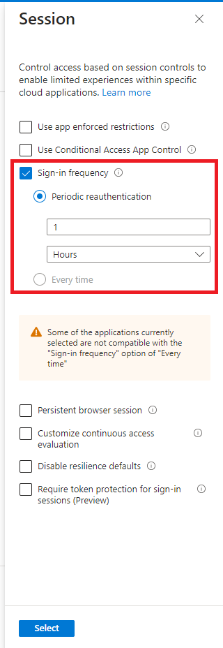 Sign in frequency via conditional access is not working - Microsoft Q&A