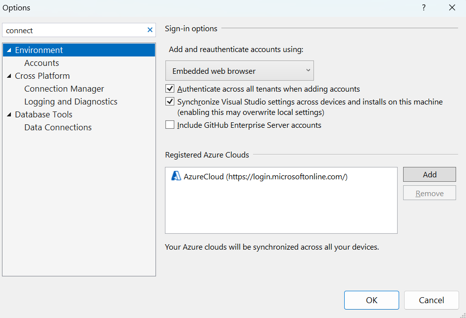 Not able to access Azure from Visual Studio Professional 2022 ...