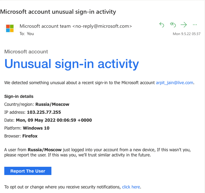 Microsoft account unusual sign-in activity - Microsoft Q&A