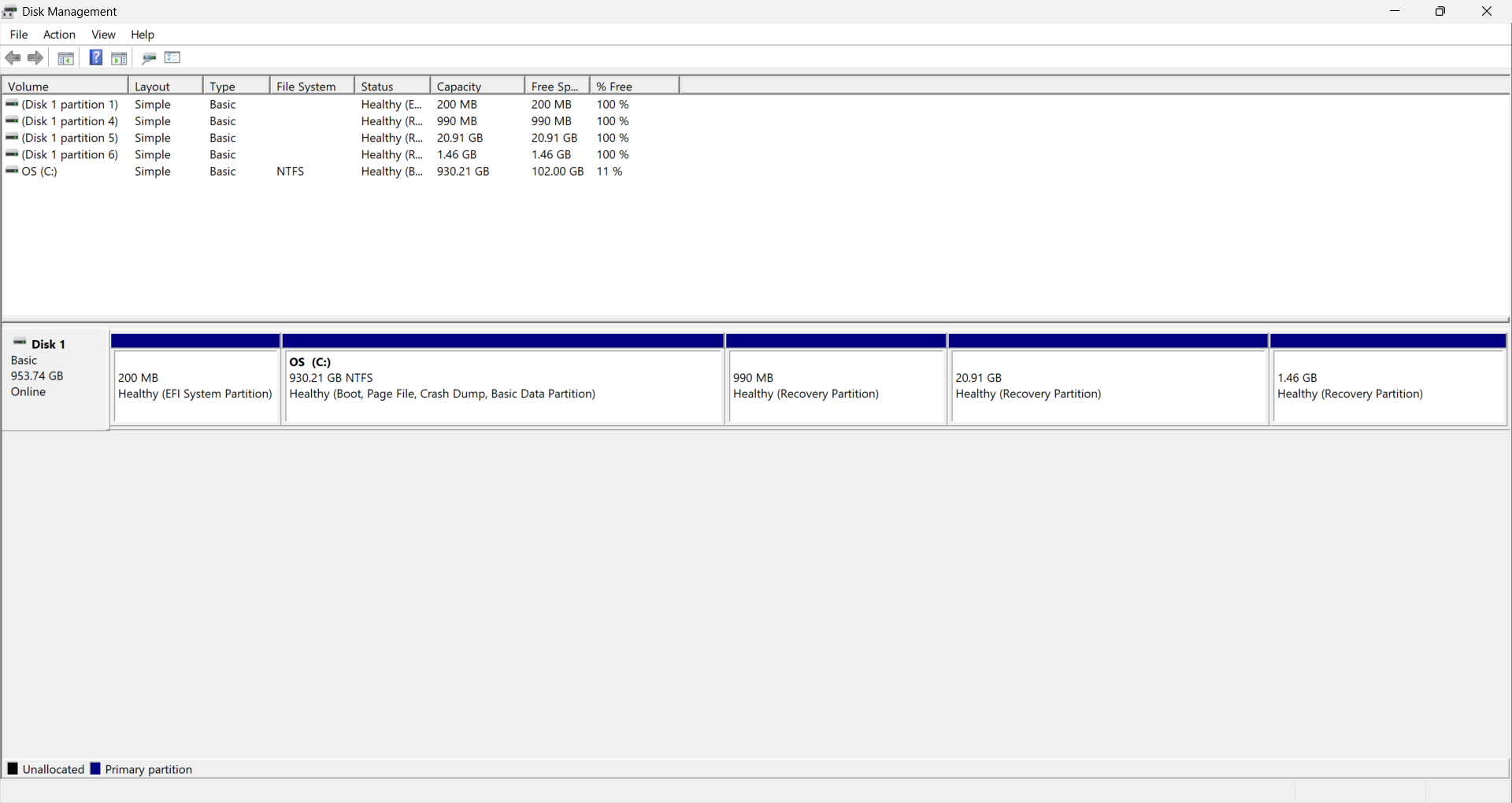 Windows shows two physical disks after update, previously appeared as ...
