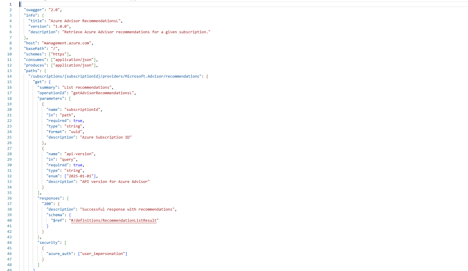 Microsoft Copilot Studio requires an OpenAPI JSON/YAML file as the ...