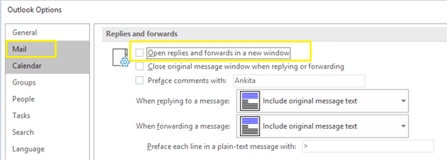add the "pop out" button in outlook - Microsoft Q&A