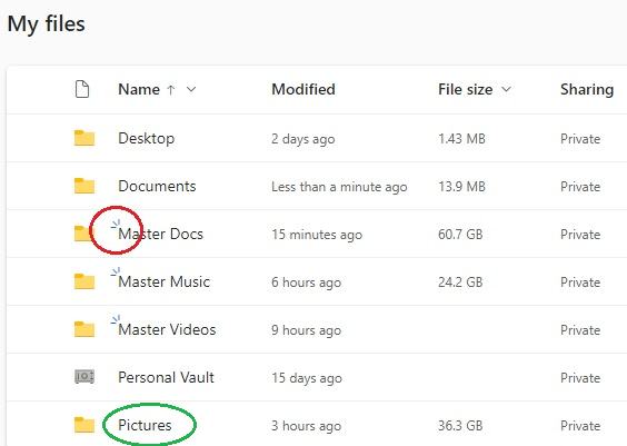 (i) Meanings of OneDrive's Icons and/or Markings and (ii) Problem ...