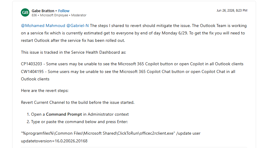 i cannot see copilot in outlook - Microsoft Q&A